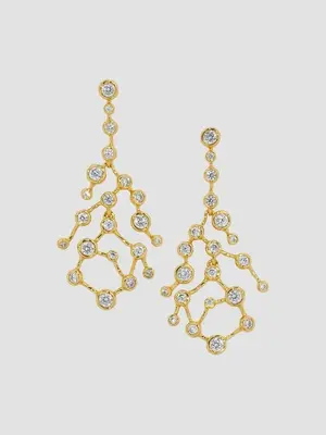 Alexis Bittar Asterales 14k--plated & Cubic Zirconia Celestial Drop Earrings - Gold