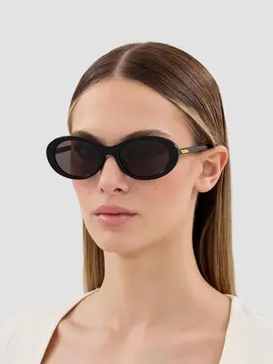 Bottega Veneta 55mm Oval Sunglasses