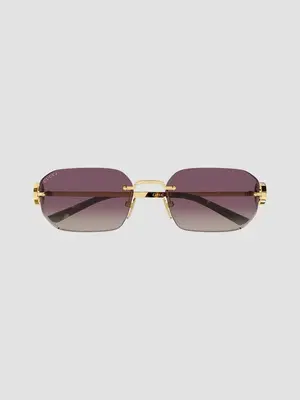 Gucci Interlocking G Gg Evolution 57mm Rectangular Sunglasses