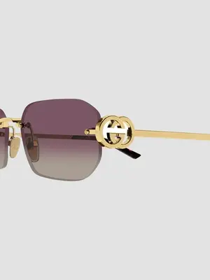 Gucci Interlocking G Gg Evolution 57mm Rectangular Sunglasses