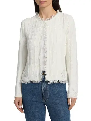 Kobi Halperin Marlee Distressed Textured Knit Sweater