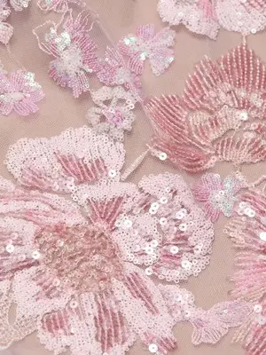 BRONX BANCO Capri Ellie Sequined Gown - Blush
