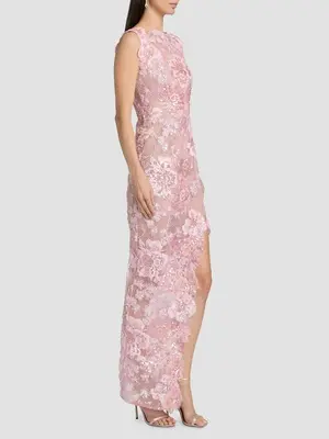 BRONX BANCO Capri Ellie Sequined Gown - Blush