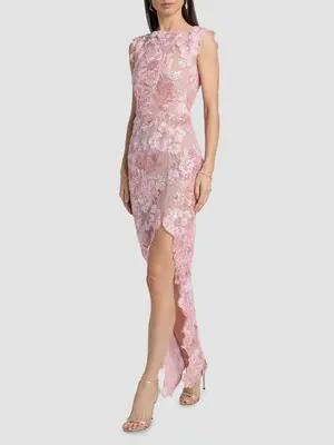 BRONX BANCO Capri Ellie Sequined Gown - Blush