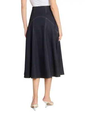 Jacquemus La Jupe Triangle De-nîmes Denim Midi-skirt