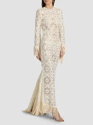 BRONX BANCO Mia Crocheted Maxi Dress