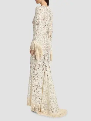 BRONX BANCO Mia Crocheted Maxi Dress