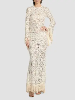 BRONX BANCO Mia Crocheted Maxi Dress
