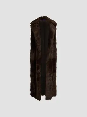 Ralph Lauren Carinne Lamb-shearling Vest - Brown