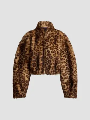 Ralph Lauren Balvin Leopard-print Shearling Coat