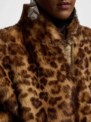 Ralph Lauren Balvin Leopard-print Shearling Coat