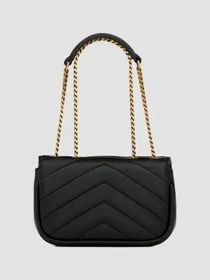Saint Laurent Loulou Micro Shoulder Bag - Black