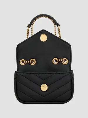 Saint Laurent Loulou Micro Shoulder Bag - Black