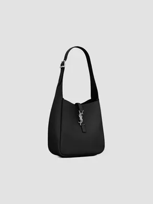 Saint Laurent Le 5 Ã 7 Supple Shoulder Bag In Grained Leather - Black