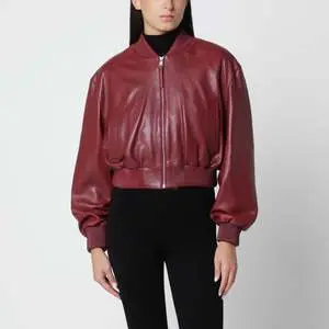 ARMA Hannah Cropped Bomber Jacket In Leather