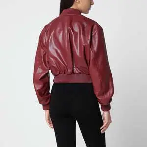 ARMA Hannah Cropped Bomber Jacket In Leather