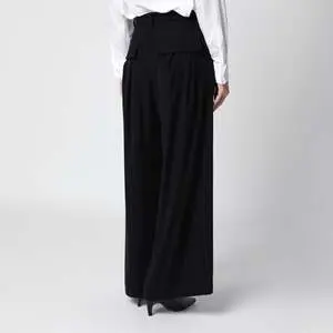 Sacai Wide-leg Belted Trousers