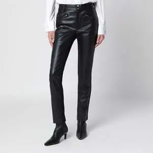Sacai Slim Trousers In Faux Leather