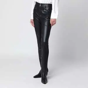 Sacai Slim Trousers In Faux Leather