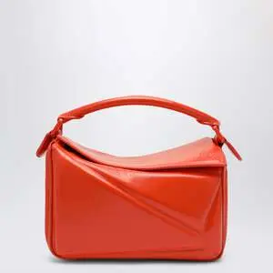 Loewe Puzzle Blown Small Orange Leather Bag Orange