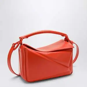 Loewe Puzzle Blown Small Leather Bag - Orange
