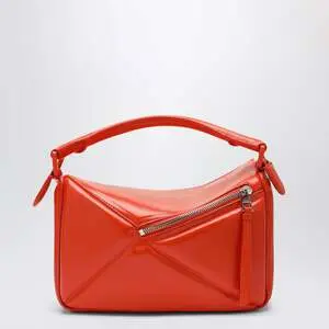 Loewe Puzzle Blown Small Leather Bag - Orange
