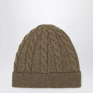 Loro Piana Biscuit Cable-knit Cashmere Beanie - Brown