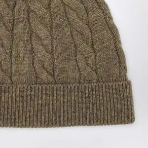 Loro Piana Biscuit Cable-knit Cashmere Beanie - Brown