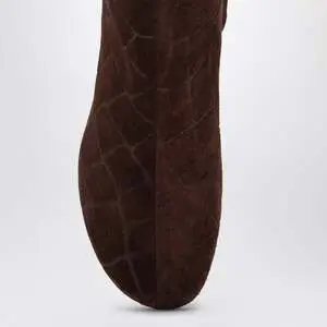Jacquemus Ankle Boots In Crocodile-effect Suede