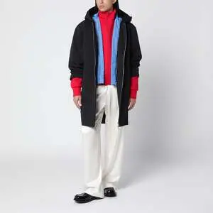 LII Blue Layered Parka In Cotton Blend - Black