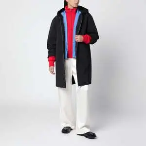LII Blue Layered Parka In Cotton Blend