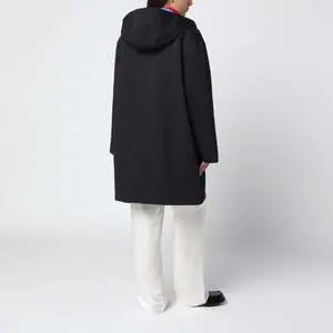 LII Blue Layered Parka In Cotton Blend