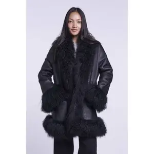 BLUE DUCK Tuxedo Shearling Jacket - Black