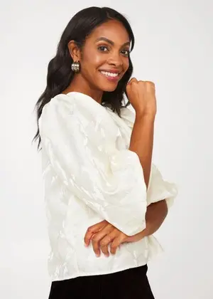 ABBEY GLASS Hadley Top - Ivory