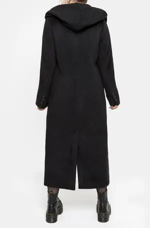 DISTURBIA Lethe Hooded Scarf Longline Coat