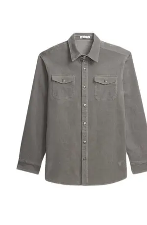ASHWORTH GOLF Jetty Cord Shacket - Charcoal