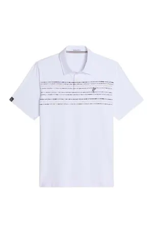 ASHWORTH GOLF Mini Chest Stripe Polo - White Multi