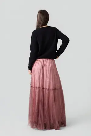 LE FAFO Mongolian Cashmere Cropped Crew Cardigan