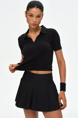 COZY ZERO Performawool Aero Weight Polo - Black