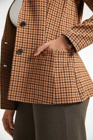 Betabrand Classic Blazer Houndstooth Stretch Knit
