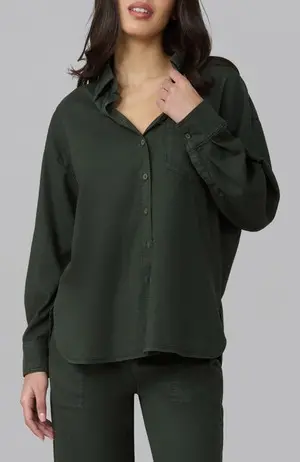 LOLA DENIM Veronica Weekend Blouse - Command Sage