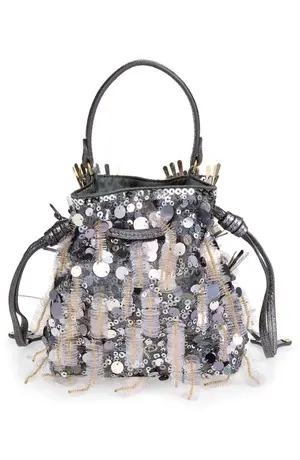 ANYA HINDMARCH Creature Embellished Suede Crossbody Bag