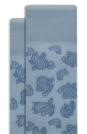 Bugatchi Paisley Mercerized Cotton Blend Dress Socks