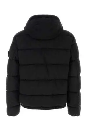 Stone Island Stretch Wool Blend Down Jacket - Black