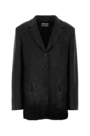 Miu Miu Charcoal Wool Blend Blazer