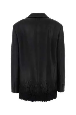 Miu Miu Charcoal Wool Blend Blazer