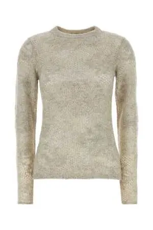 Brunello Cucinelli Brunello Cucinelli Women Sand Stretch Crochet Sweater Brown