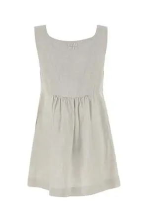 Miu Miu Light Green Linen Mini Dress