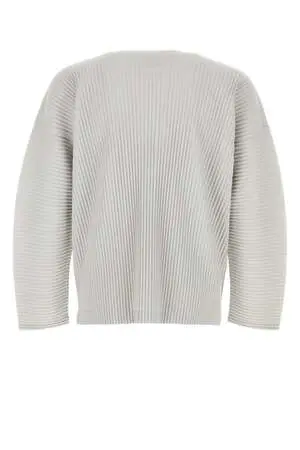 Issey Miyake Light Grey Polyester T-shirt