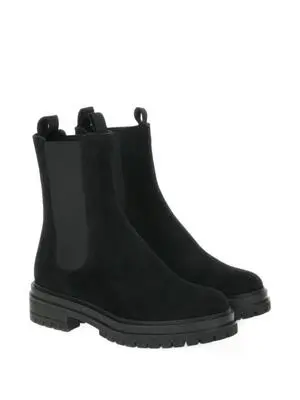 GIANVITO ROSSI Chester Suede Chelsea Boots - Black